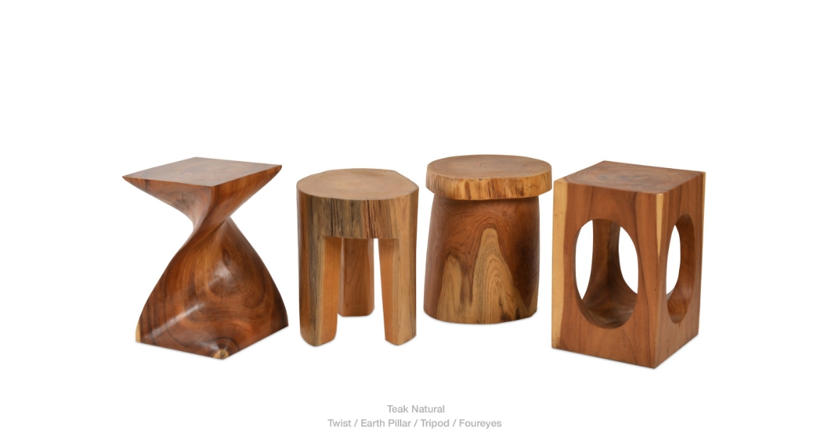 sohoConcept-Earth Pillar Teak Side Table