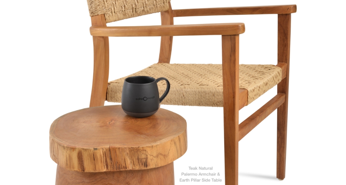 sohoConcept-Earth Pillar Teak Side Table