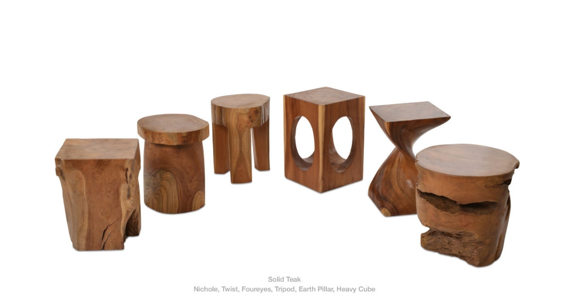 sohoConcept-Earth Pillar Teak Side Table